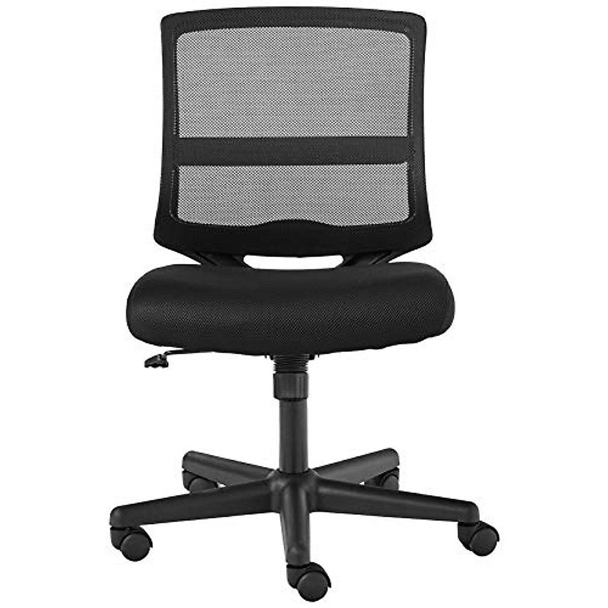 HON ValuTask Mid-Back Mesh Task Chair, Armless Black Mesh Computer Chair (HVL206)