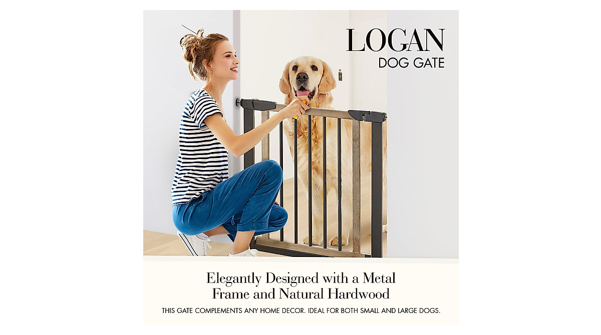 NMN Logan Dog Gate: Pressure Mount, Walk-Through Pet Barrier