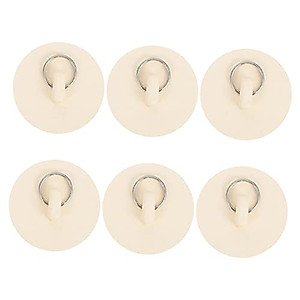 WOONEKY 6pcs Rubber Sink Stopper Kitchen Sink Plug Bath Plugs Drain Stopper Bathroom Drain Cover Bathtub Stoppers Bathroom Sink Stopper Bathtub Drain Bath Tub Stoppers Drain Plug White