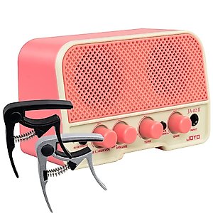 JOYO JA-02 II Small Practice Guitar Combo Amplifier and 2 Pcs Guitar Capo Bundle
