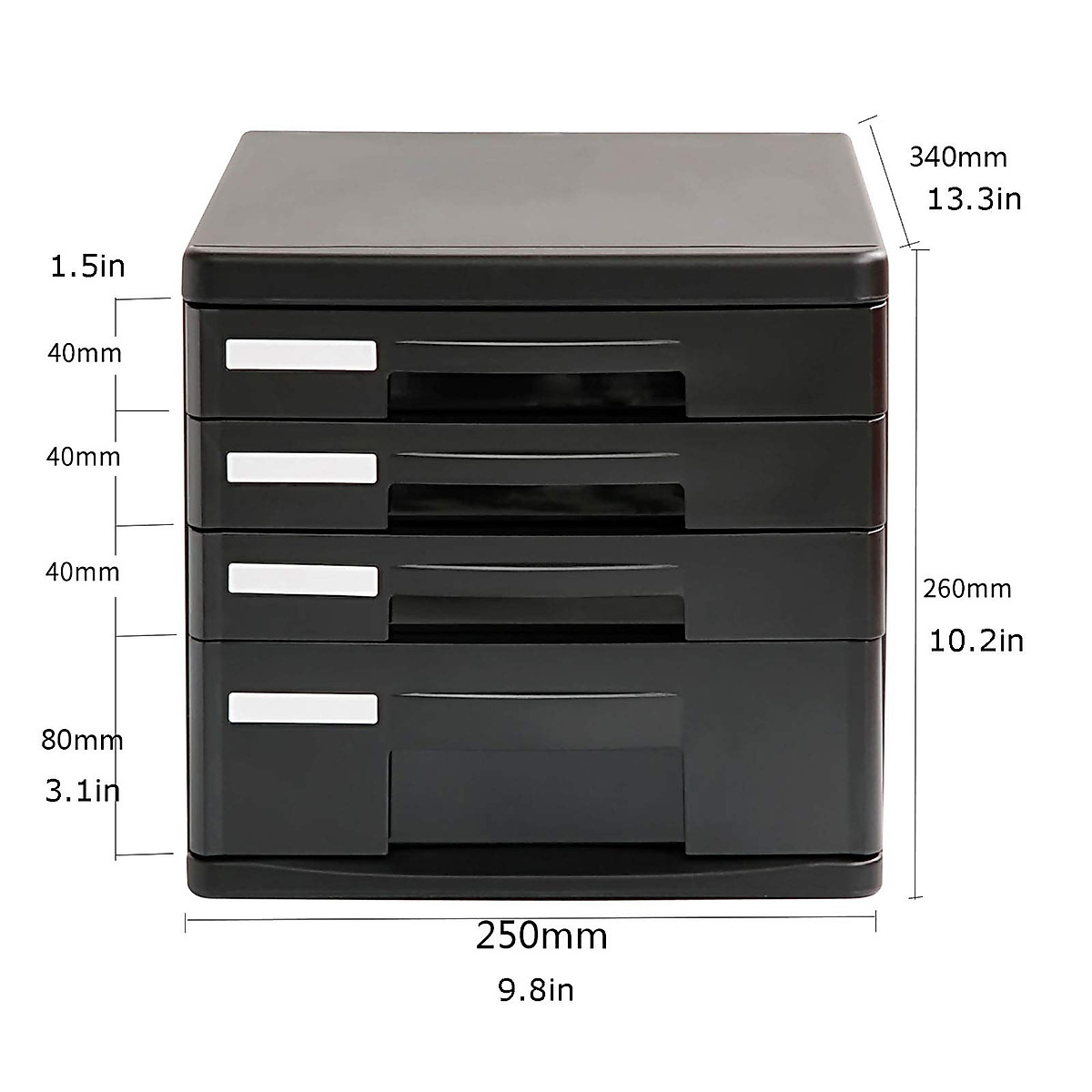 LEYT File Drawer Desktop - 4/5 Drawers File Cabinet, for Office Supplies, Desk Accessories, PP Material Durable and Pollution Free. (Size : 4 Draws)