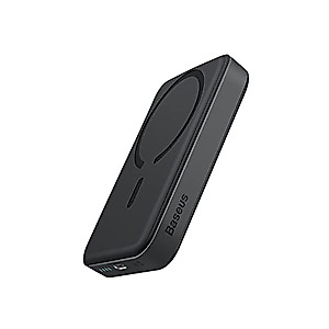 Baseus Magnetic Wireless Portable Charger, 10000mAh Battery Pack with USB C Cable PD 20W Magnetic Power Bank, for MagSafe, for iPhone 14/13/12 Series, Black