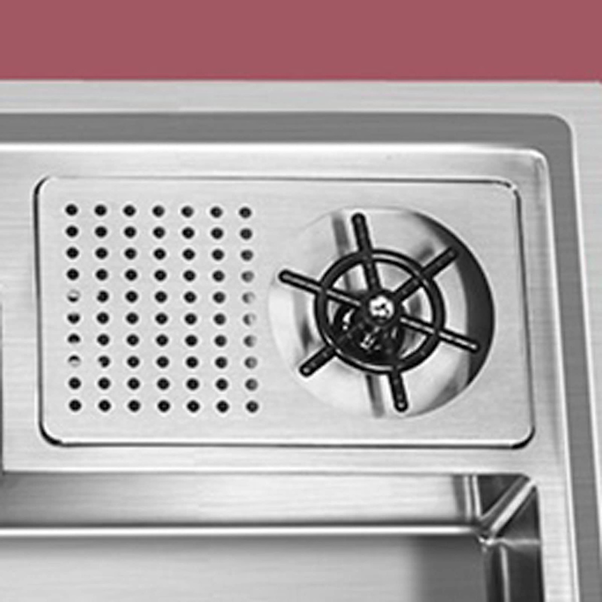 SZYAWxwj Mini Dishwasher Washer Sink Manual Wire Drawing Dishwasher Set Meal Kitchen Stainless Steel Dish Washing Basin