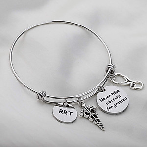 TGBJE RRT Bracelet Registered Respiratory Therapist Gift Respiratory Care Therapy Graduation Gift Respiratory Therapist Appreciation Gifts (RRT Bracelet)