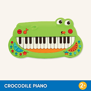 Battat- Toddler Piano Toy – Musical Instrument For Kids, Children – Animal Keyboard Piano With 5 Instrument Settings-Crocodile Piano – 2 Years +