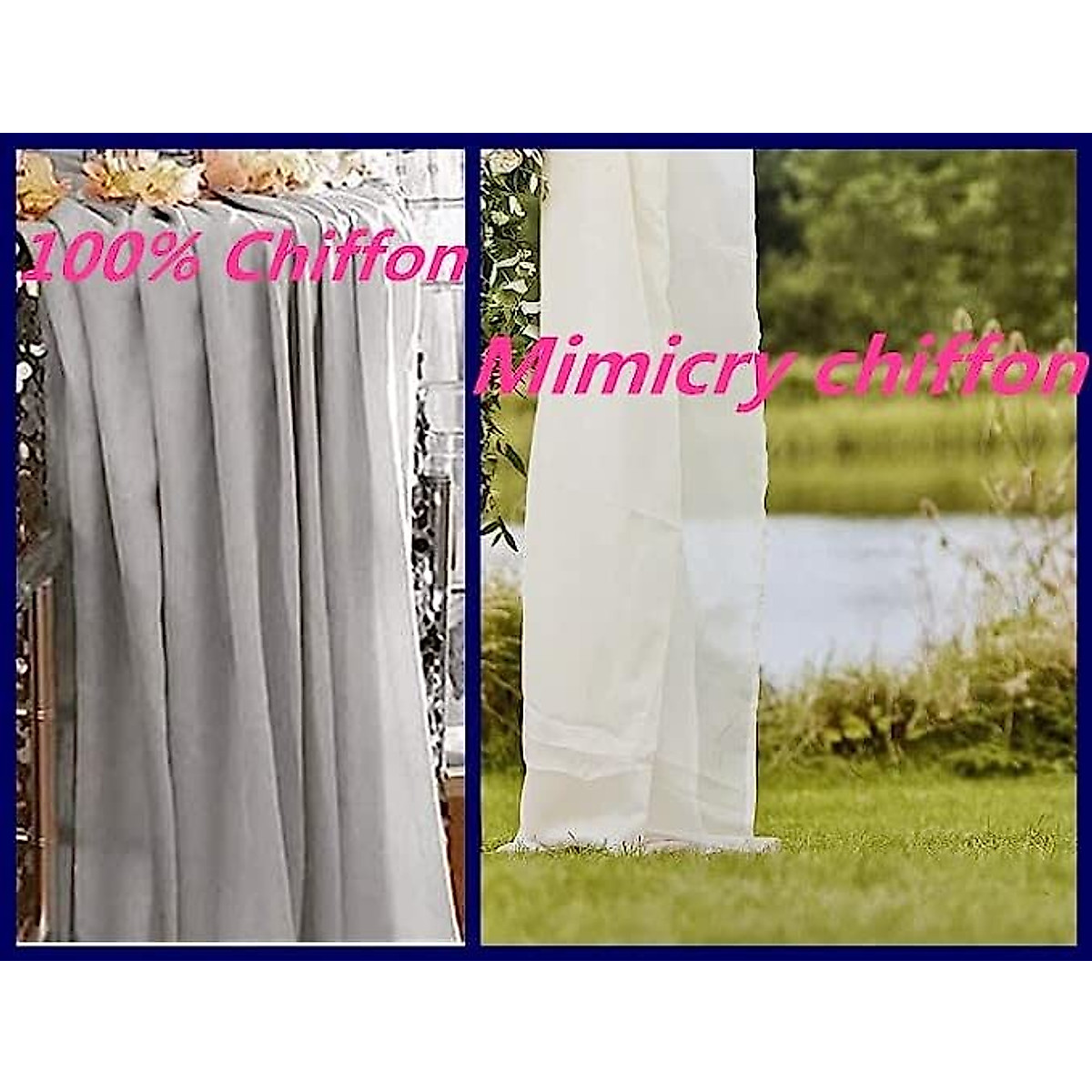 SFN SKY Yellow 100% Chiffon Arch Ceremony Backdrop 30" x 6 Yards for Wedding Arch Door/Home Canopy Bed Curtains - Long Sheer Window Topper Valances/Bedroom Tablecloth(Yellow)