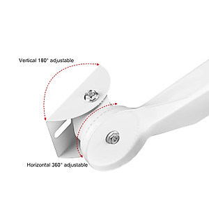 wsdcam CCTV Security Camera Universal Mounting Bracket for Corner Wall & Utility Pole, 90° Rotation Adjustable Indoor Outdoor Monitor Camera Mount with 2 Loops for Dome Camera/IP Camera/CCTV Camera