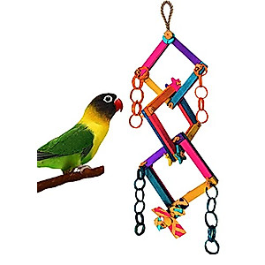 Fetch-It Pets 2 Pack Bird/Parrot Block Party & Fiesta Foraging Toys Suitable for Small Parrots, Parakeets, Cockatiel, Conures, Finches, Budgie, Macaws, Parrots, Love Birds