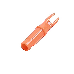 SOPOGER 50 Packs Archery Arrows Nocks - Arrow Inserts for Carbon Arrows .244/6.20mm Plastic Arrow Nocks for DIY Hunting Shooting (Orange)