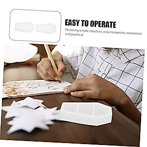 Amosfun 2 Sets Coffin Storage Mold Ornament Storage Box Makeup Storage Box Dice Resin Mold Resin Coffin Caskets Makeup Storage Tray Molds Handmade Craft Mold Handmade Mold for Home White