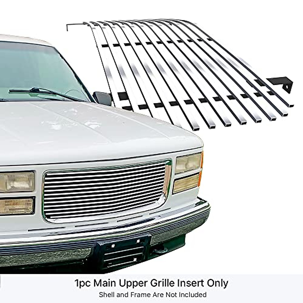 APS G85012A Polished Aluminum Billet Grille Replacement for select GMC C1500 Models