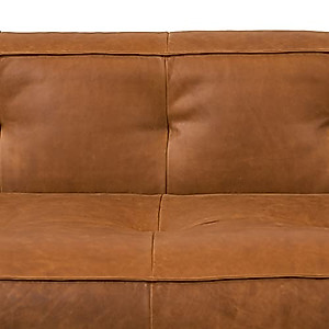 POLY & BARK Capa Sofa in Full-Grain Pure-Aniline Italian Tanned Leather in Saddle Tan