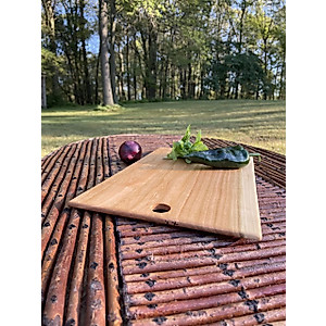 Wild Black Cherry Cutting Board/Charcuterie Platter. Handmade in Michigan USA from local trees. No Glue. No Seams. 9.4” x 14.4” x 0.25” (Black Cherry, 14.4" x 9.4" x 1/4")
