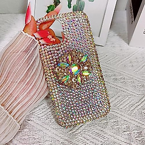 redecarie for Samsung Galaxy Note 10 Diamond Case,3D Handmade Luxury Bling Glitter Shiny Crystal Rhinestone Case with Holder Kickstand for Women Girls Kids Teens