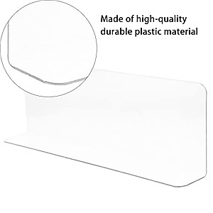 ULTECHNOVO Plastic Shelf Dividers Transparent Rack Shelf with Nano Tape, L-Shaped Acrylic Shelf Dividers for Commodity Snack Classification