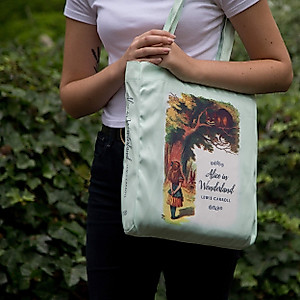 Well Read Alice in Wonderland Book Themed Tote Bag for Book Lovers - Ideal Literary Gifts for Book Club, Readers, Authors & Bookworms - Versatile Shoulder Bag Company