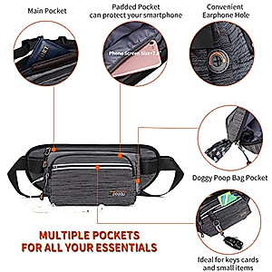 TUDEQU Sling Bag Crossbody Sling Backpack + Fanny Pack Waist Packs for Women Men, Water Resistant, Adjustable Strap, Suitable for Workout Traveling Casual Running Hiking Cycling