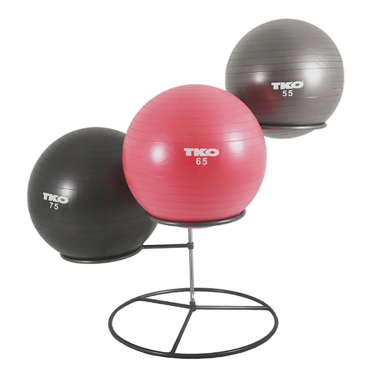 TKO Stability Ball Rack for Your Home and Commercial Gym | Stores 3 Fitness Balls | Exercise Ball Rack to Keep Your Gym Organized