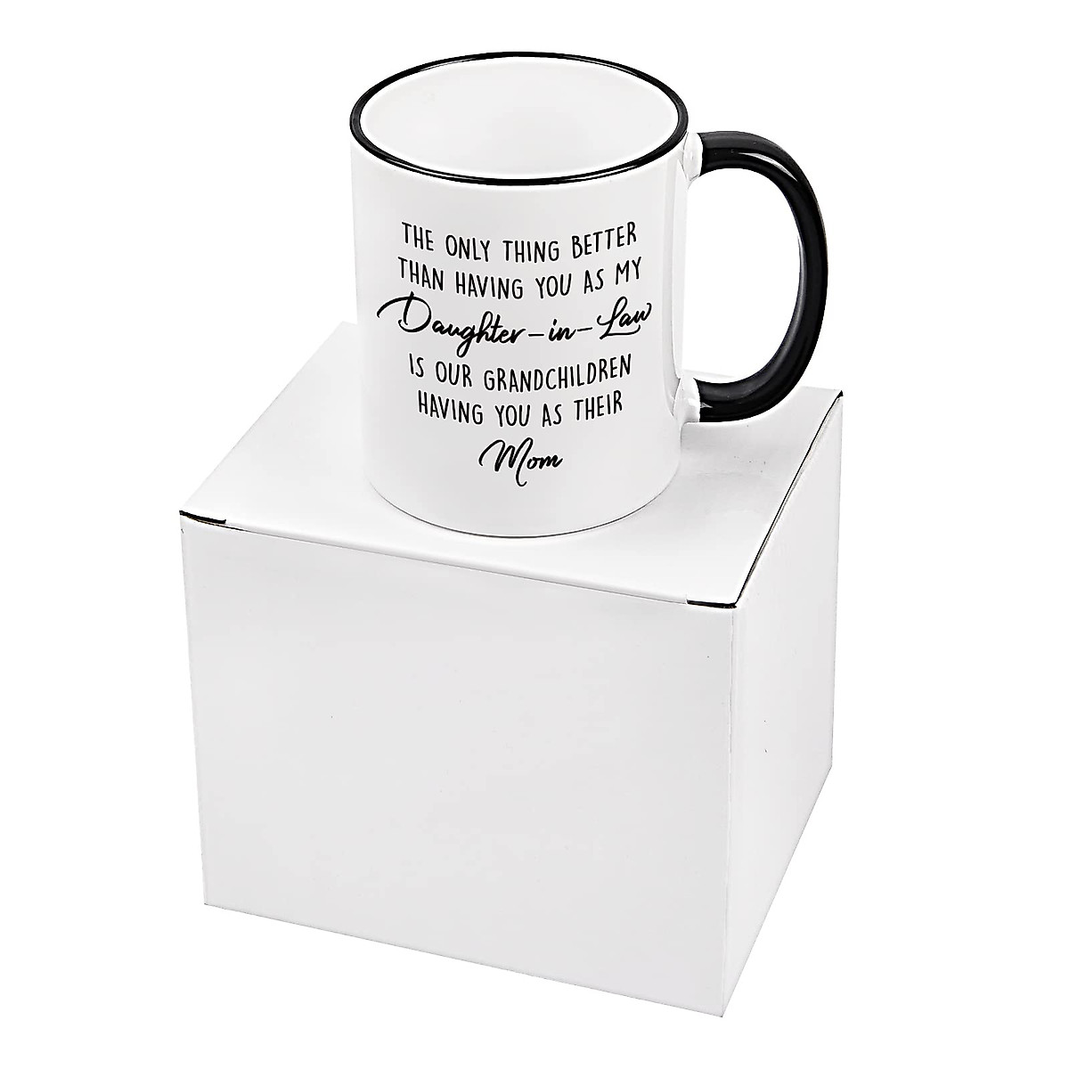 Maustic Daughter in Law Gifts, Daughter in Law Mothers Day Christmas Birthday Gifts, Daughter in Law Mug, Only Thing Better than Having You as My Daughter-in-Law Mug, Gifts for Daughter in Law, 11 Oz