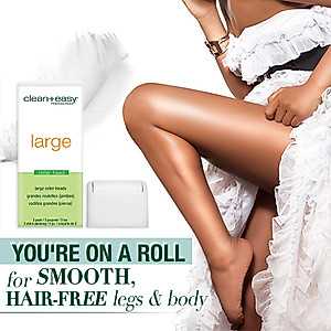 Clean + Easy Large Roller Heads for Roll-On Wax Refill, Disposable and Easy to Attach, for Easy Wax Application on Legs and Body, At-home, Self and DIY Waxing, Travel-size, 3 Roller Heads - 1 Pack