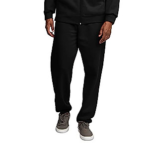 Fruit Of The Loom Mens Eversoft Fleece Elastic Bottom With Pockets, Relaxed Fit, Moisture Wicking, Breathable Sweatpants, Black, X-Large US