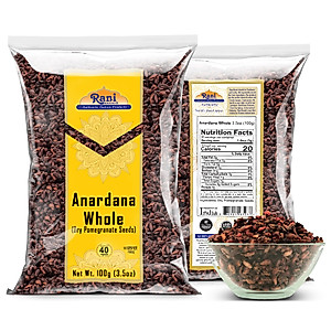 Rani Anardana (Pomegranate) Dry Whole Seeds Indian Spice 3.5oz (100g) ~ All Natural | No Color | Gluten Friendly | Vegan | NON-GMO