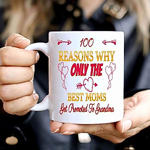 Funny Grandmothers Gift, the Gift for Grandmom To Be - for Moms Navy Multicoloured Unisex Sweat 11 Oz White Ceramic Coffee Mug