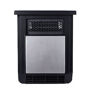 Mainstays Freestanding 4-Element Infrared Cabinet Space Heater with Remote Control 3 Heat Settings Over Heat Protection 12-Hour Timer 1500W (Black) HT1168 (Renewed)