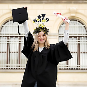 Zaruatu 4 Pcs Graduation Hat Headband Insert Mini Cap Hair Accession Party Favors 2024