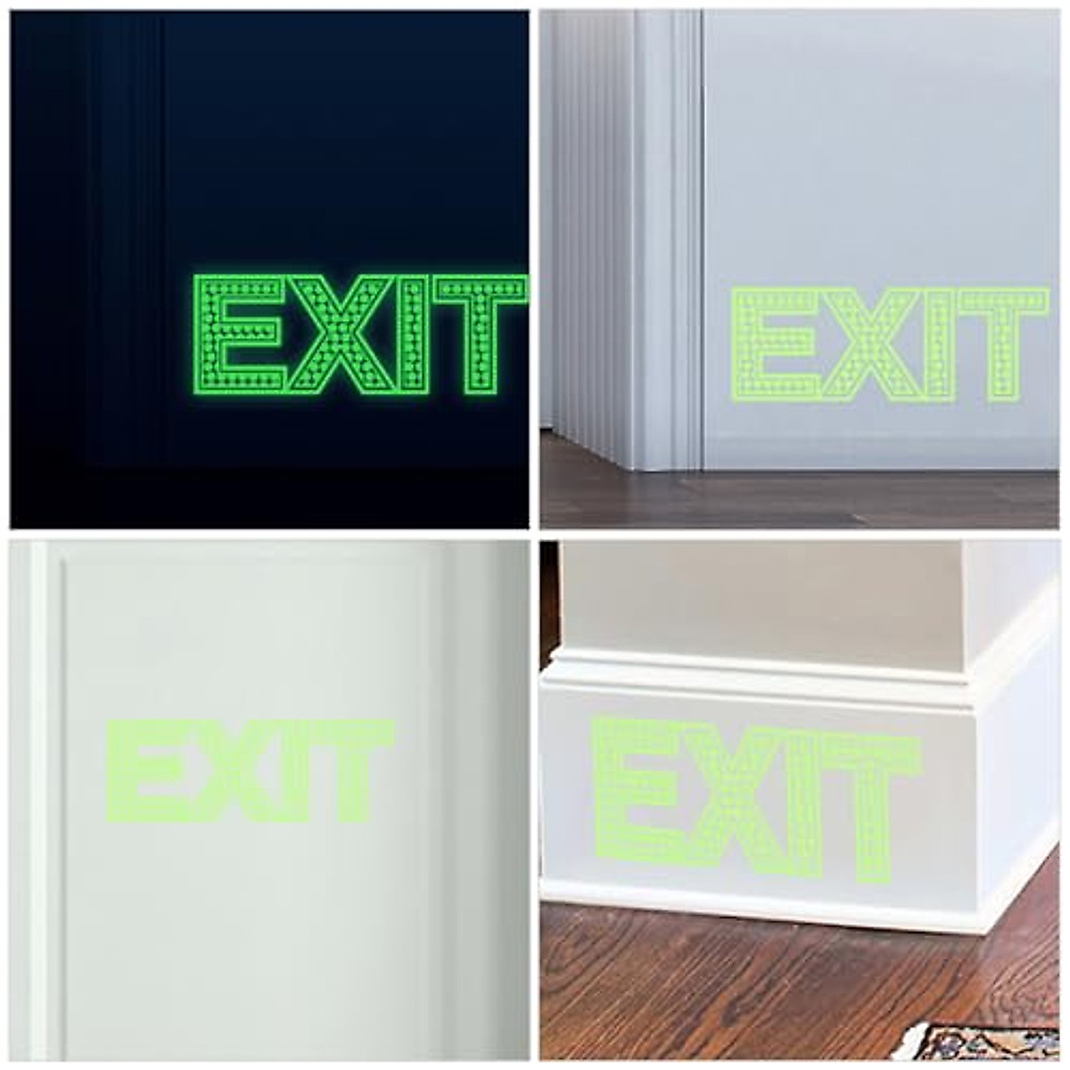 OSALADI 5sets Export Sticker Signs Stickers Exit Sign Protection Sticker Exit Sticker Shopping Mall Exit Decal Sign Sticker Direction Indicator Sticker Glowing Sticker The Pet 2sheets*5