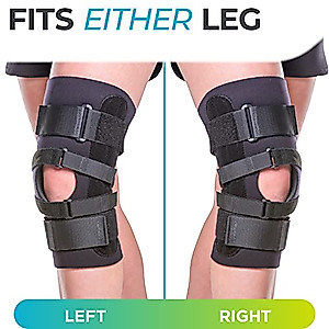 BraceAbility J Patella Knee Brace - Lateral Patellar Stabilizer with Medial and J-Lat Support Straps for Dislocation, Subluxation, Patellofemoral Pain, Left or Right Kneecap Tracking (Large)