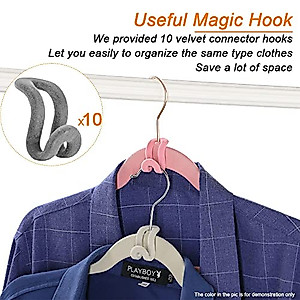 50+10 Pack Non-Slip Children's Clothes Hangers Velvet Hangers Space Saving Hangers 15~20LBS Heavy Duty Hangers 13.8"