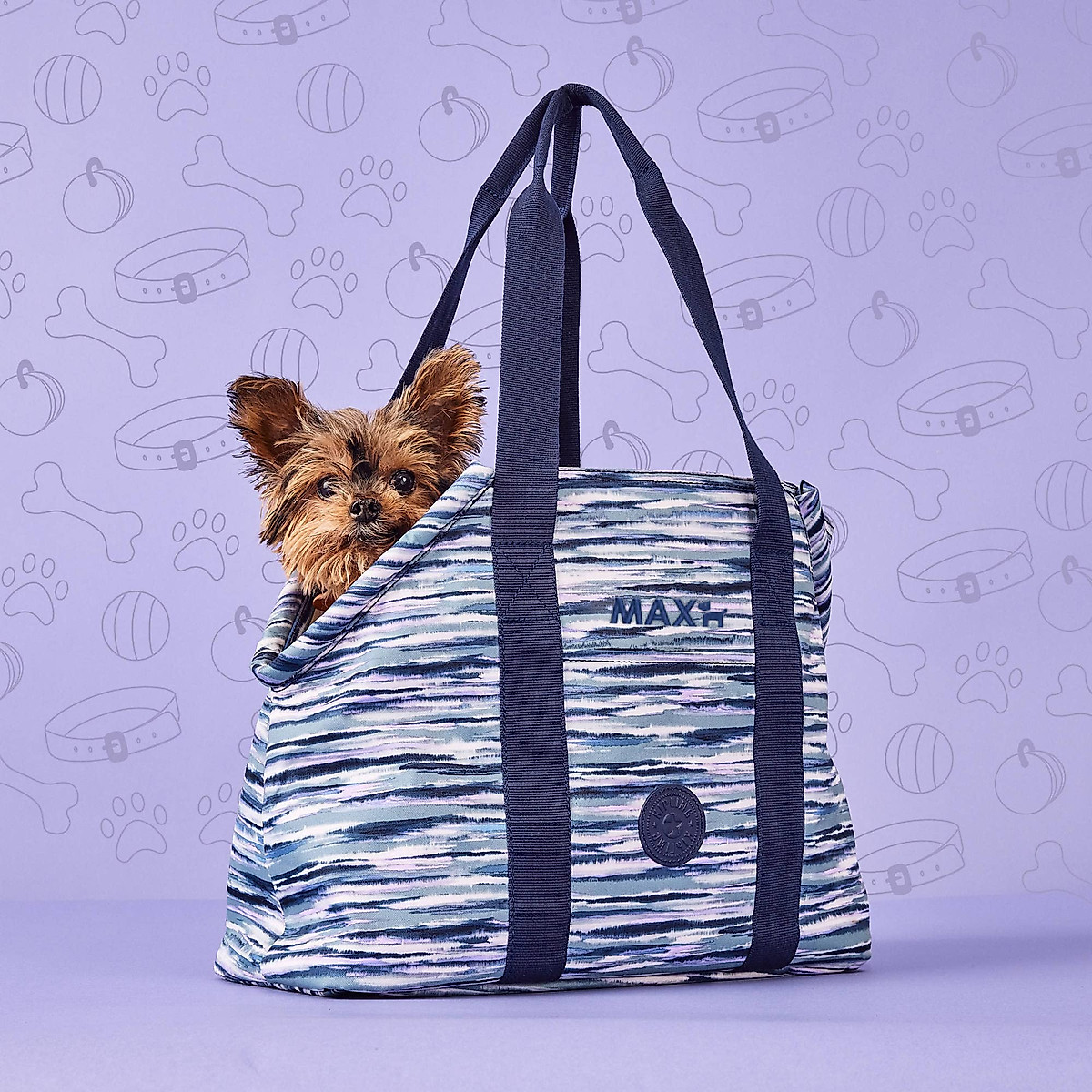 Kipling Art M Pet Tote Bag Brushed Stripes Brush Stripes