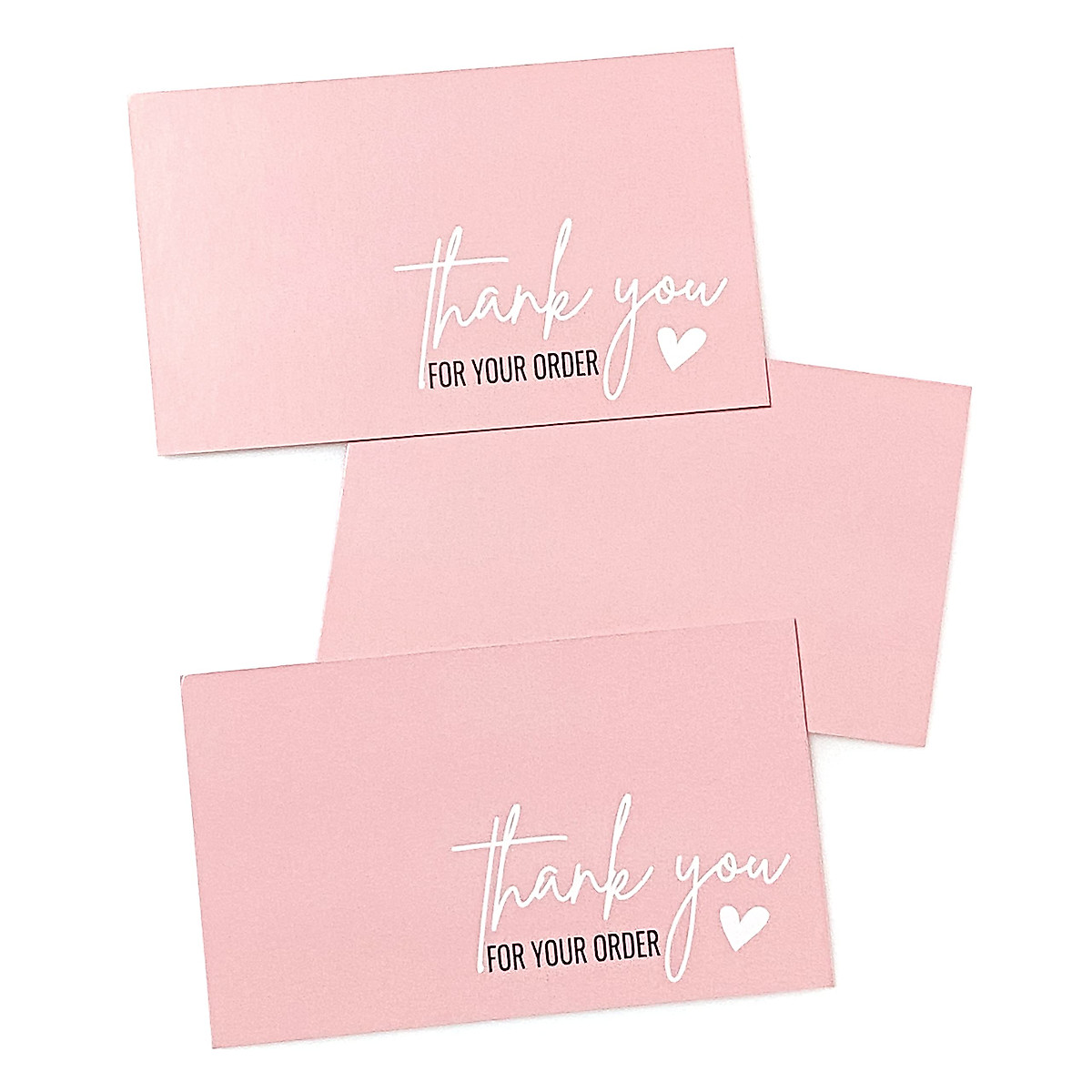 RXBC2011 Thank you for your order Card Thank you Cards Package Insert for online business Pack of 100 pink