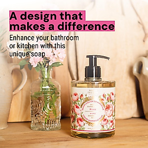 Panier des Sens - Liquid Hand Soap - Rose Hand Wash - French Marseille Moisturizing Hand Soap with Coconut Oil - Refillable Kitchen & Bathroom Hand Soap - 97% Natural Ingredients -16.9 Fl.oz