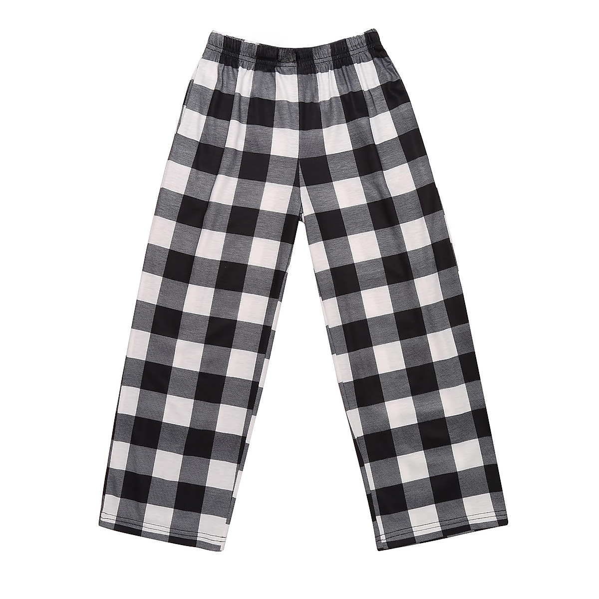 Ekouaer Boys Pajama Pants Long Sleep Pants Soft Elastic Waist Pajama Bottoms Plaid Lounge Pants with 2 Pockets