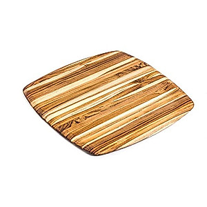 TeakHaus Square Edge Grain Cutting Board w/Rounded Edge (Large) | 16" x 16" x 0.55"