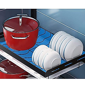 FEHUN Sinks,201 Stainless Steel Kitchen Wall-Mounted 3-Layer Dish Rack Drain Rack with 4 Hooks