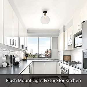 Aspen Creative Satin Nickel 63003L-1 Large LED Flush Mount Finish with Glass Shade