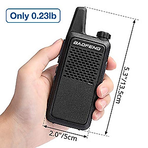 BAOFENG GT-22 Walkie Talkies for Adults Rechargeable, Long Range Two Way Radios with 1500mAh Battery, Portable Handheld VOX Handsfree with Earpieces, Holsters (2 Pack)