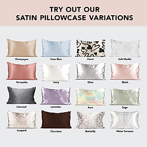 Kitsch Satin Pillowcase for Hair and Skin Queen, Softer Than Silk Pillow Cases for Hair, Cooling Satin Pillowcase with Zipper, Pillow Case Covers, Satin Pillow Cases Standard Size (Blush, 1 Pack)