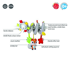 BENBAT Spiral Plush Toy, Baby’s Fun Accessory for Car Seat & Pram Etc, Hanging Rattling Toys, Developmental Toys for Babies, Keeps Your Baby Happy, Ideal Gift