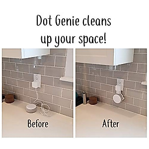 Dot Genie [Square Plug ONLY 2018-2021: Dot 3rd Gen Wall Mount | The Original Outlet Hanger | No Muffled Sound | Exposed Speaker Grill, Mics, and Lights (Black, 1-Pack)