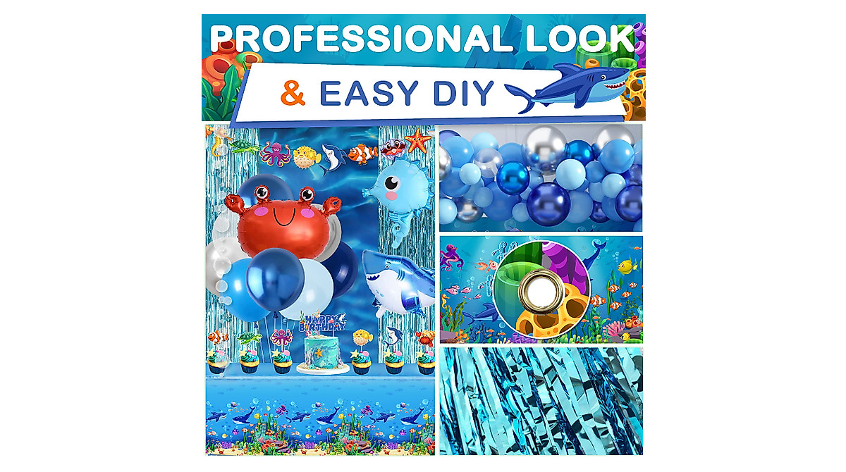 Under the Sea Party Decorations 98 Pcs | Ocean Theme Supplies
