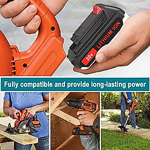 KUNLUN 2-Pack Replace Battery for Black and Decker 20V Lithium Battery 3000mAh, Replacement for Black & Decker 20 Volt Max LB20 LBX20 LBXR20 LB2X4020 LBXR2020 LST220 Battery