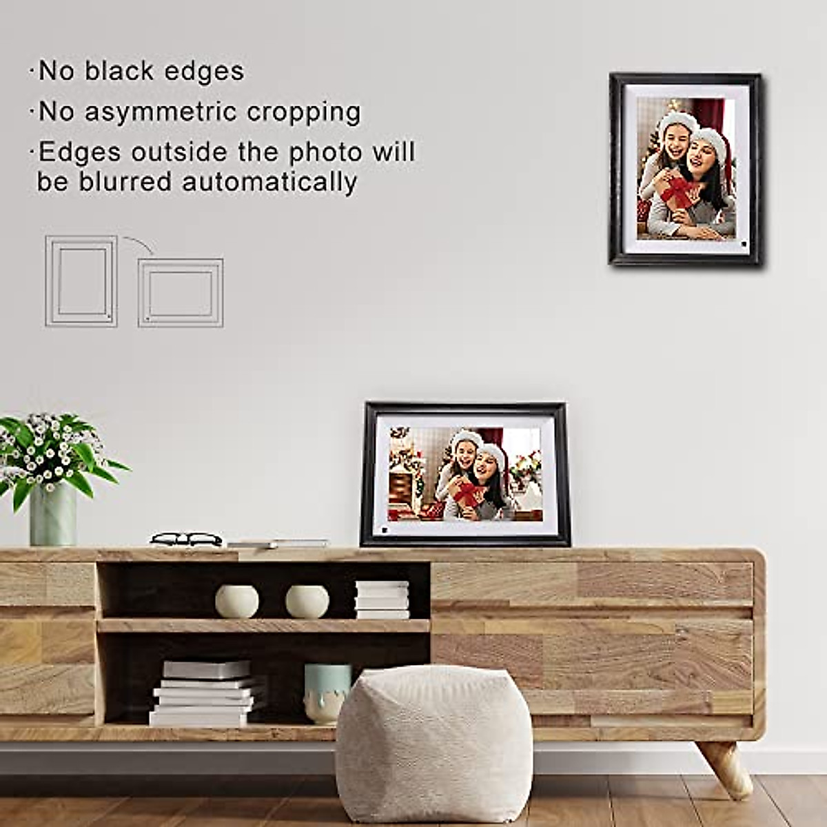 SAMMIX Digital Picture Frame Digital Photo Frame WiFi 10.1 Inch IPS Touch Screen, 16GB Storage, Motion Sensor, Auto-Rotate,Share Photos via Free App