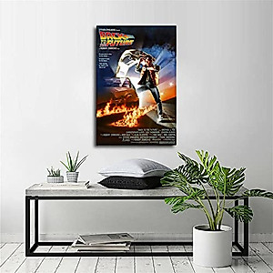 LFFII BACK TO THE FUTURE Time Travel MOVIE Poster Decorative Painting Canvas Wall Art Living Room Posters Bedroom Painting 16x24inch(40x60cm)