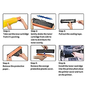 Chyumink Compatible Replacement for HP 201X 201A CF400X Black Toner Cartridges for use with HP Color Pro M252dw M252n MFP M277d M277n M277c6 Series Printer- 2 Pack