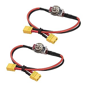 JINOARC 2Pcs XT60 Switch RC Large Current On/Off Switch with XT60 Plug for Ebike RC Airplane Drone Car ESC Lipo Battery