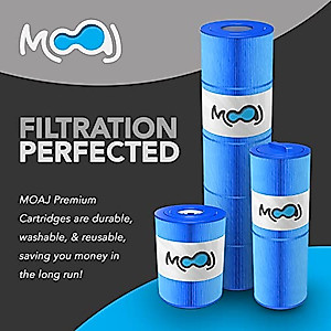 MOAJ Premium Spa Filter 2-Pack Replaces Pentair Dynamic 35, R173431, 17-2482, Guardian 409-219, Filbur FC-2385, Unicel C-4335, Waterway in-Line 35, 817-3501 | 9 1/4" x 5" | Asepsis-Infused Filtration
